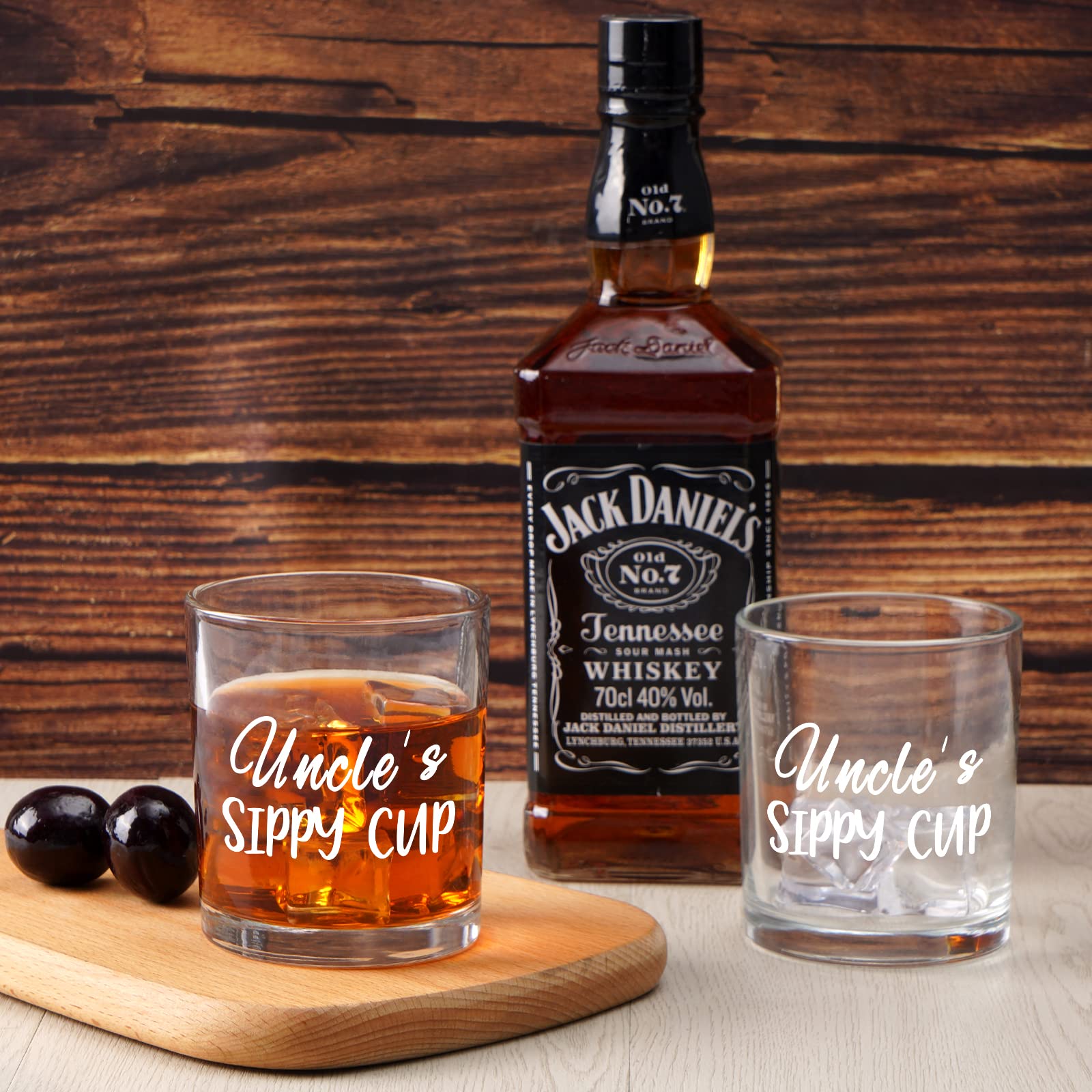 Modwnfy Funny Uncle’s Sippy Cup Whiskey Glass, Uncle Gift Old-Fashioned Glass for Men Uncle on Birthday Christmas Father’s Day, Novelty Uncle Rock Glass from Aunt Nephew Niece, 10 Oz