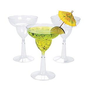 fun express plastic margarita glasses (set of 12) cinco de mayo party supplies