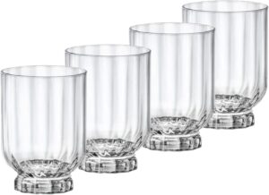 bormioli rocco florian 12.6 oz. double old fashioned dof glasses, clear, set of 4