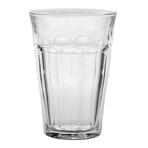 Duralex Made In France Picardie Clear Tumbler, Set of 6, 12.2 oz