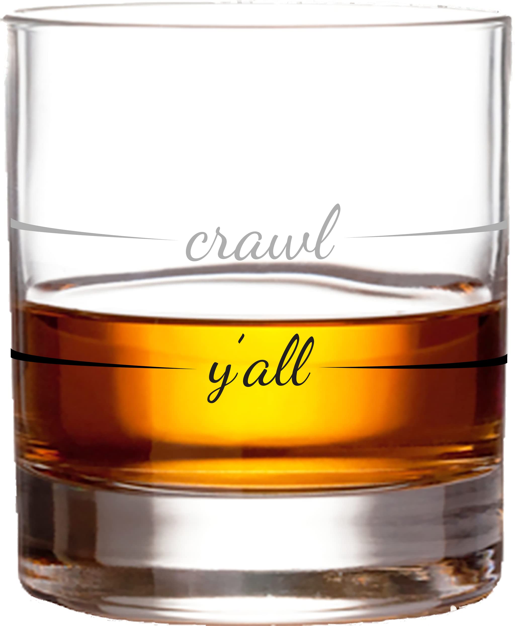 Pourtions just right PRC6010 Crawl/Y'all Rock Glass, 10 oz