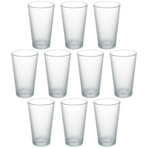 discount promos 10 frosted pint glasses set, 16 oz. - barware, mixing glass, durable - frosted