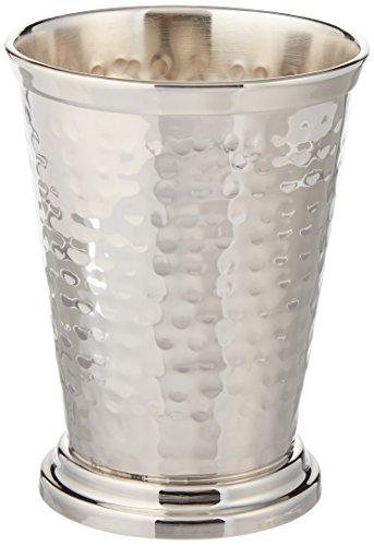 Alchemade 12 Oz Hammered Nickel Derby Cup Without A Handle - Great For Mint Juleps, Other Cocktails, Or Your Other Beverage - Keeps Drinks Cold Longer