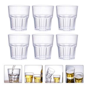 YARNOW 6pcs Whiskey Glasses Rocks Glasses Glasses Tumblers Bar Old Fashioned Cups for Drinking Beer Cocktails Glassware 35ml