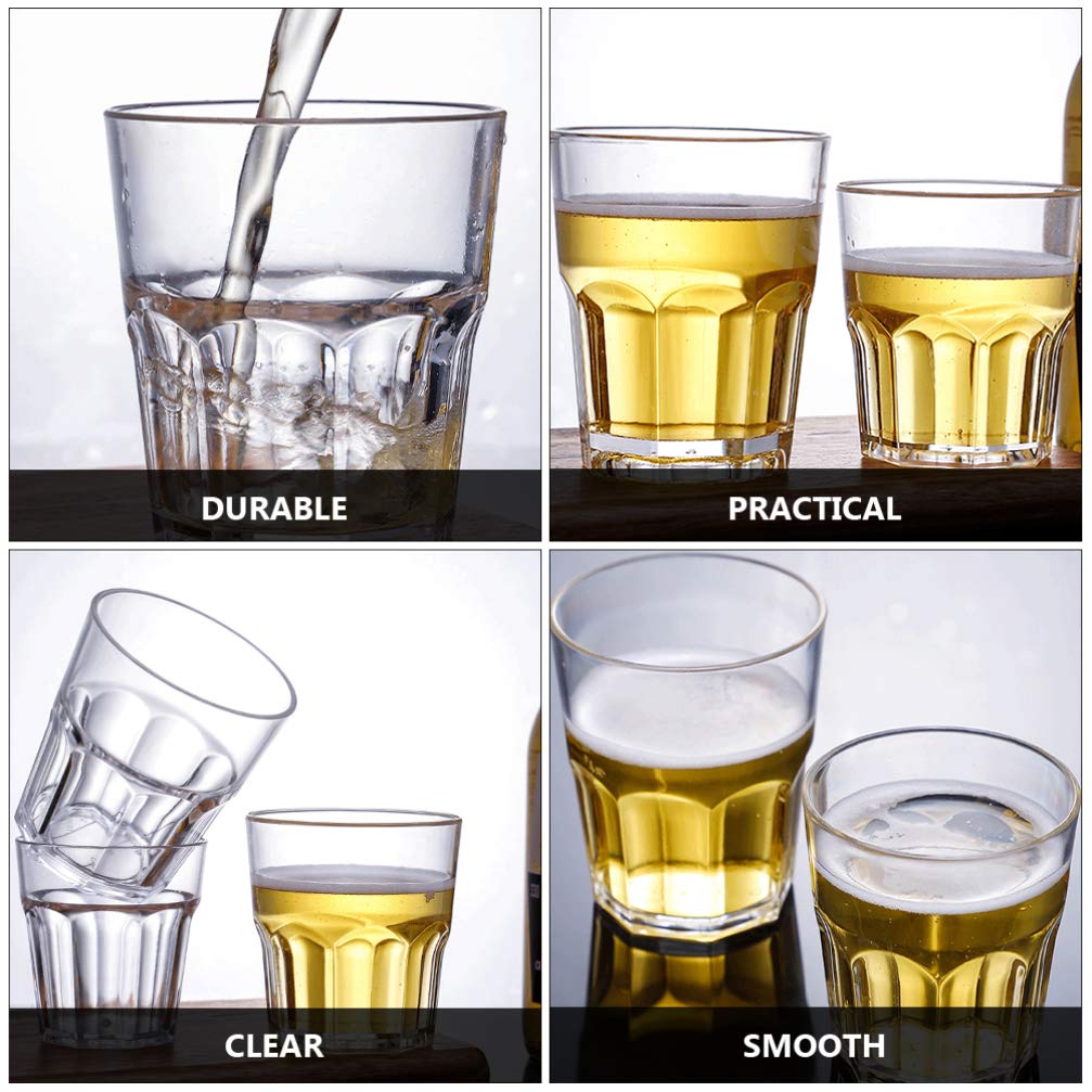 YARNOW 6pcs Whiskey Glasses Rocks Glasses Glasses Tumblers Bar Old Fashioned Cups for Drinking Beer Cocktails Glassware 35ml