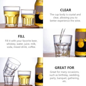 YARNOW 6pcs Whiskey Glasses Rocks Glasses Glasses Tumblers Bar Old Fashioned Cups for Drinking Beer Cocktails Glassware 35ml