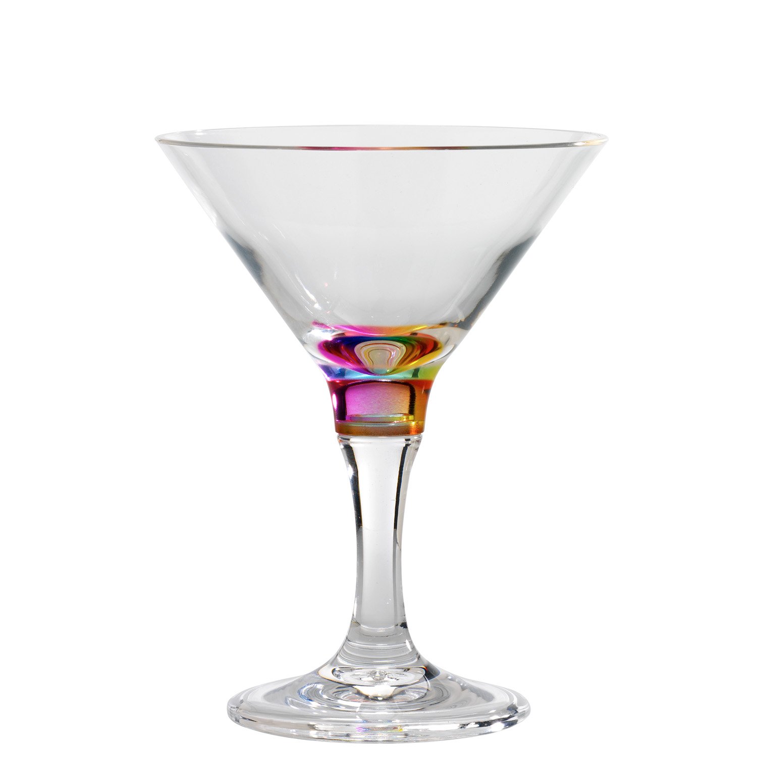 9 Oz Rainbow Jewel Acrylic Martini Glass