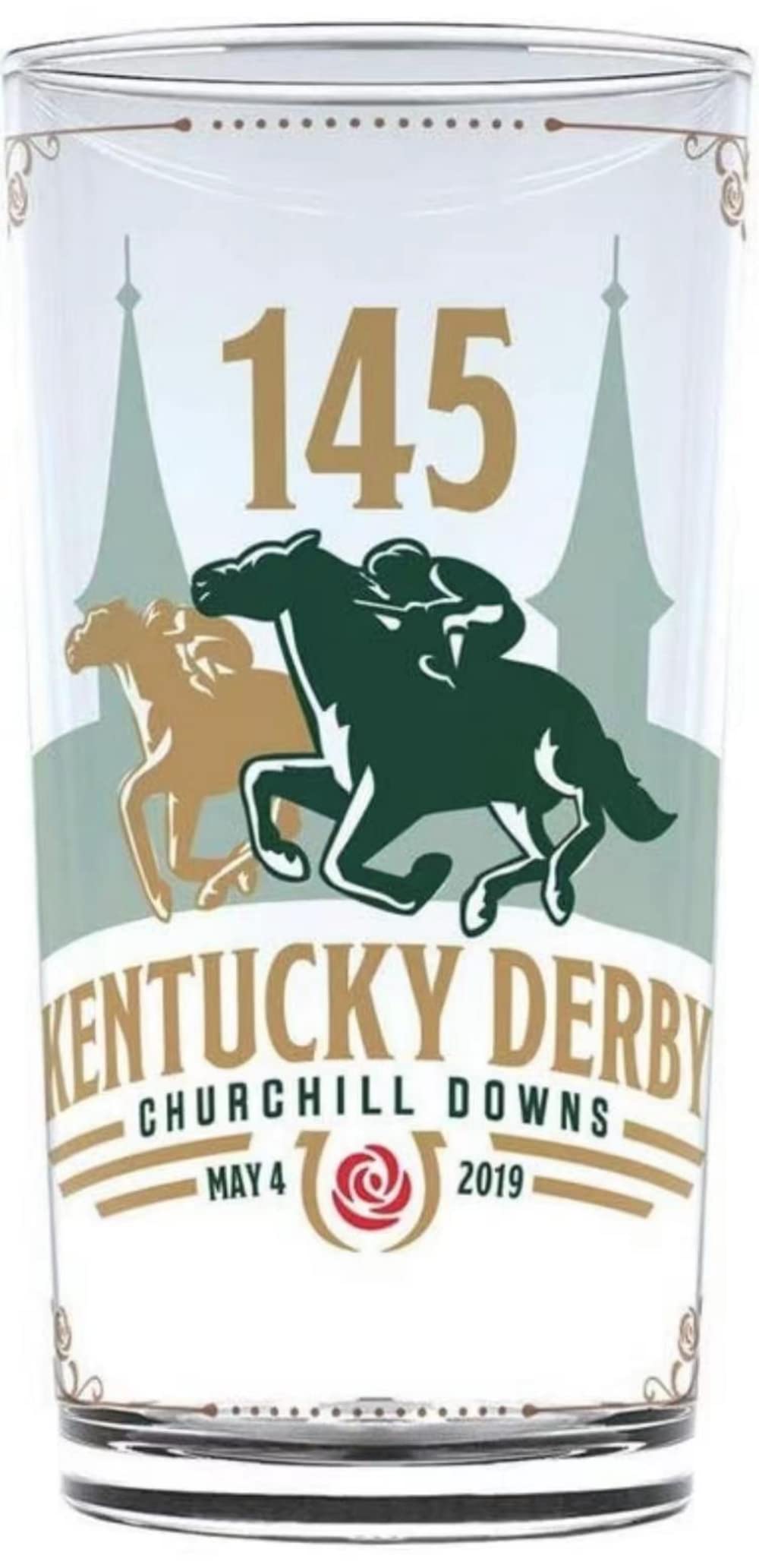 2019 Kentucky Derby Mint Julep Glass - Official Glassware of the 145th Kentucky Derby - Set of 2