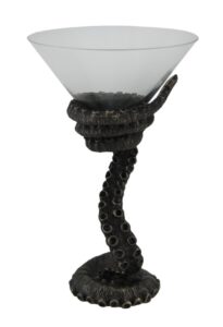 zeckos bronze finish octopus tentacle martini glass