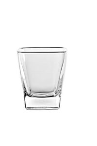 barski - european glass - square - double old fashioned tumbler glasses - uniquely designed - set of 6-11 oz. - made in europe