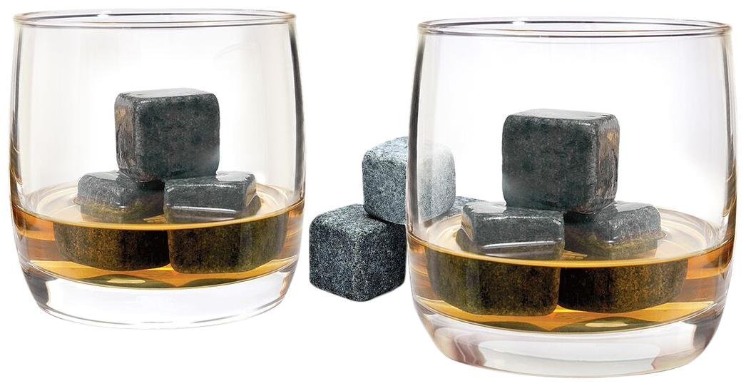 Luminarc Arc International Bar Craft on The Rocks 10 oz Whiskey Glasses (Set of 4) & 1 Bag of 12 Whiskey Stones, Clear