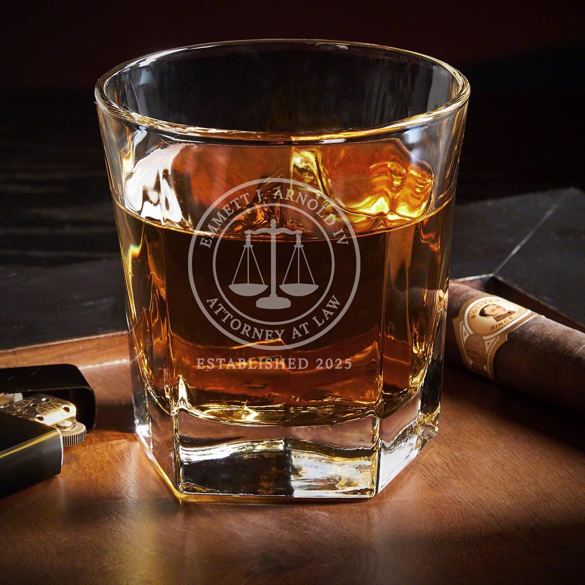 Scales of Justice Personalized Whiskey Gifts for Lawyers (Custom Product)