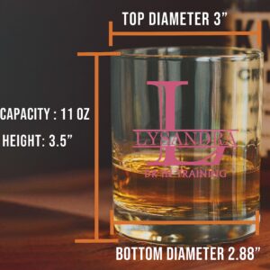 Personalized Printed 11oz Whiskey Glass - Custom Bourbon Christmas Gifts for Men, Dad Scotch Drinking Birthday Glasses, Groomsmen, Liquor Cocktail Rocks Old Fashioned, Halpert