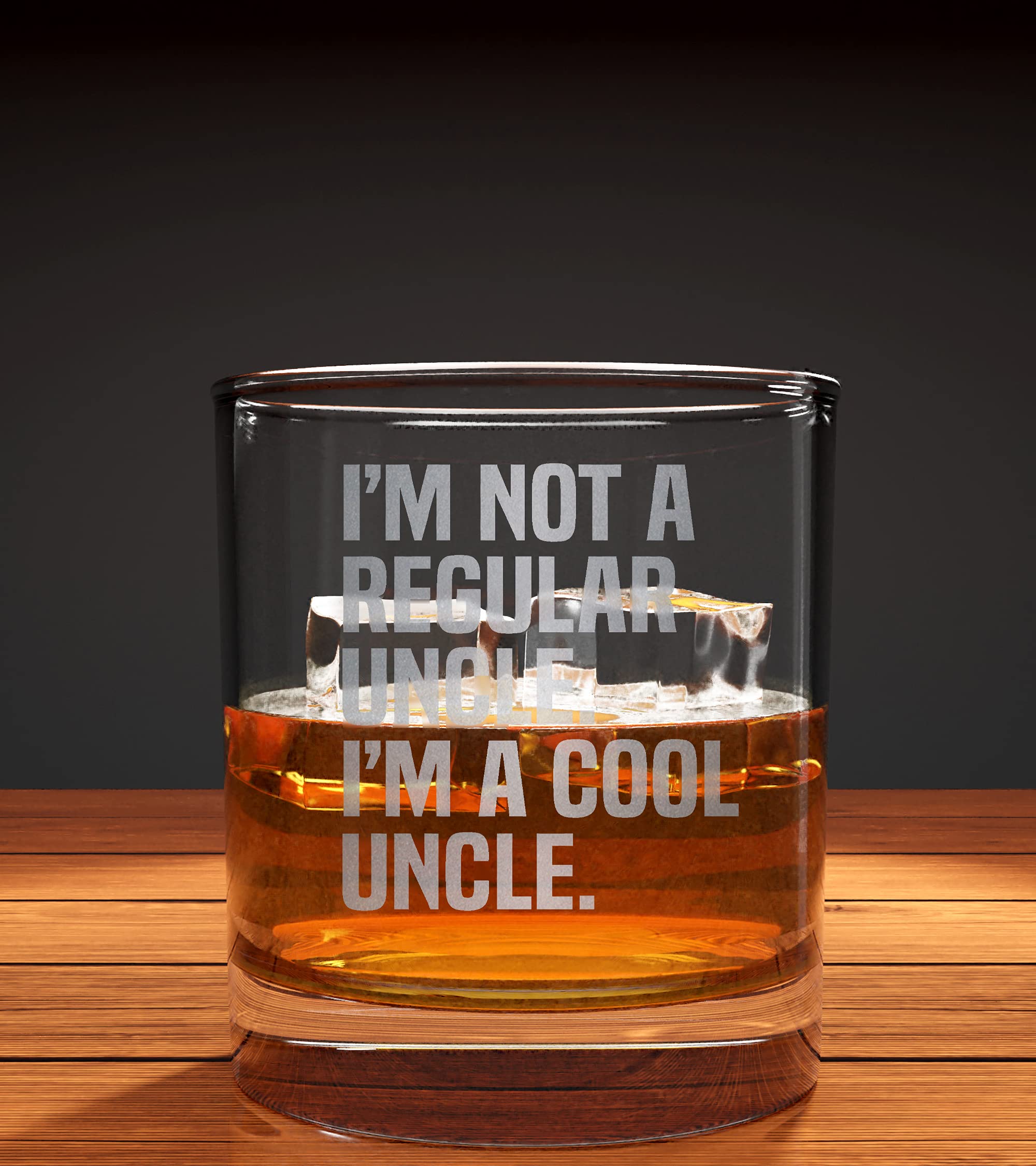 Promotion & Beyond I'M NOT A REGULAR UNCLE I'M A COOL UNCLE Whiskey Glass - Funny Gift for Dad Uncle Grandpa From Daughter Son Wife - Father's Day