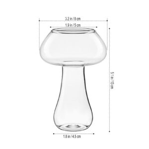 DOITOOL 2pcs Mushroom Cocktail Glass Creative Martini Glasses Novelty Drink Cup Wine Goblets Champagne Cups for Home Bar Party