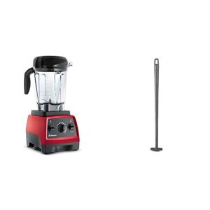 vitamix red 7500 blender + blade scraper accessory