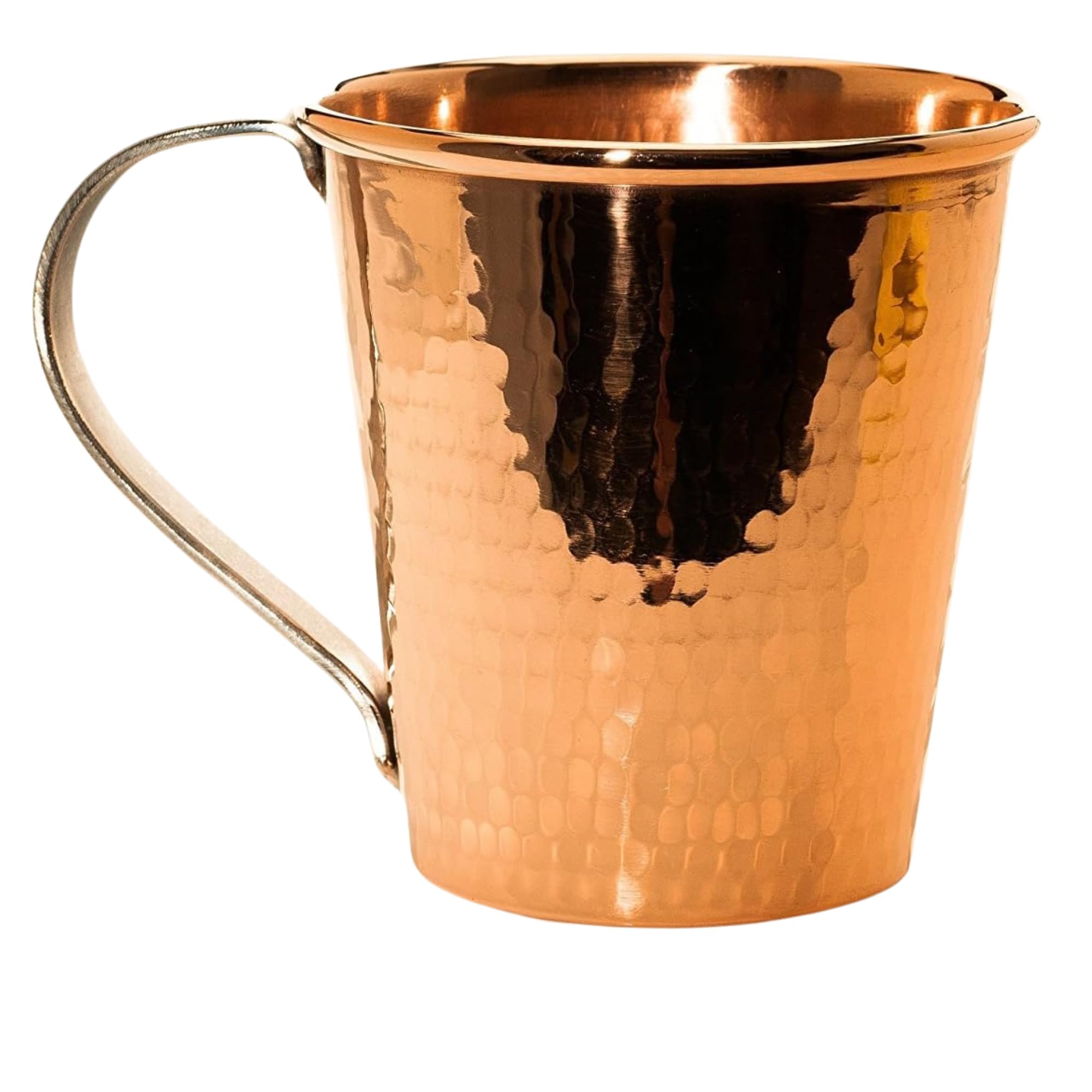 Sertodo Copper Moscow Mule Mug | Single, 18 oz Capacity | Stainless Steel Handle | 100% Pure Copper, Heavy Gauge, Hand Hammered