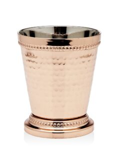 godinger hammered beaded mint julep cup, 3.25", copper