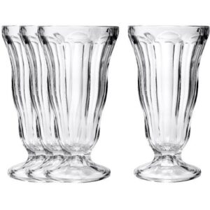 anchor hocking classic soda fountain glass, 12 ounce (pack of 4)