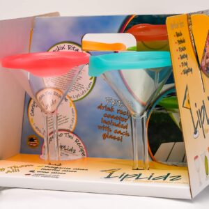 LipLidz ~ 10 oz. Martini Glass w/Attachable Drink-thru Lid (4 Pack)