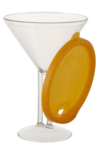 LipLidz ~ 10 oz. Martini Glass w/Attachable Drink-thru Lid (4 Pack)