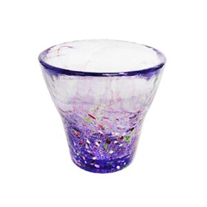 tomi craft, drinking glasses 5.8oz, cold drink glasses, water glasses, uses edo glass, tokyo designated traditional crafts, made in japan eg012 (fujimatsuri)