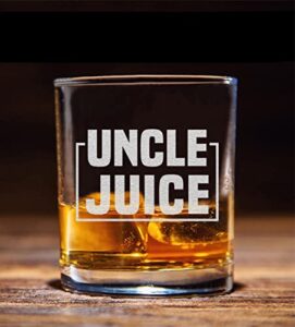 neenonex uncle juice whiskey glass - great gift for uncles - special uncle rock glass for birthday father’s day christmas