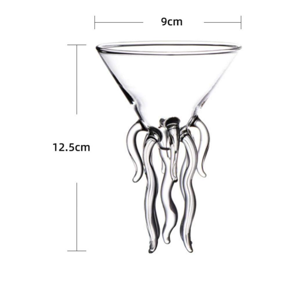 Cabilock Cocktail Drinking Cup 2pcs glass mug octopus cocktail glasses martini glasses glass goblet for aperitif bar pub martini highball glasses glasses disposable champagne glasses Glass Cups