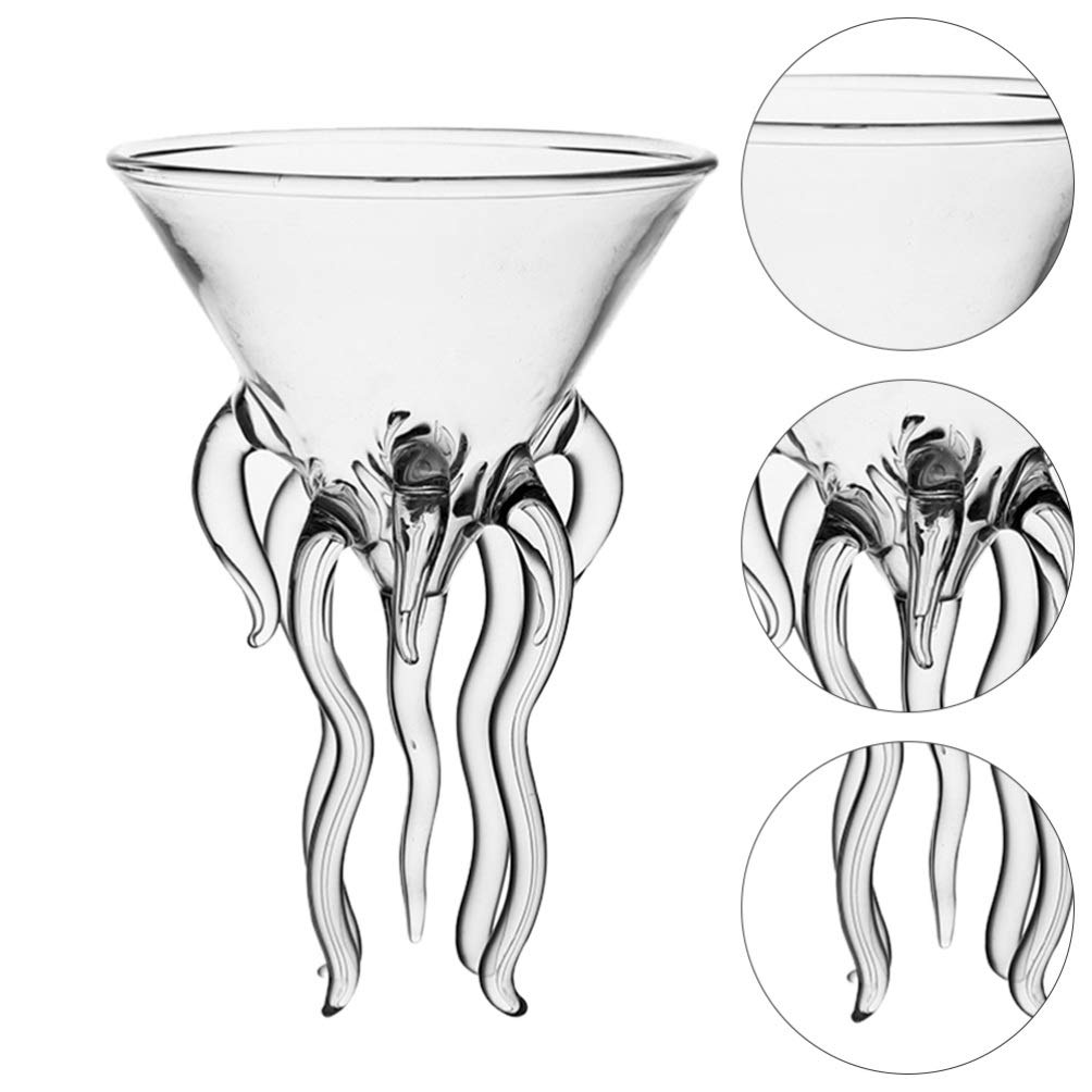 Cabilock Cocktail Drinking Cup 2pcs glass mug octopus cocktail glasses martini glasses glass goblet for aperitif bar pub martini highball glasses glasses disposable champagne glasses Glass Cups