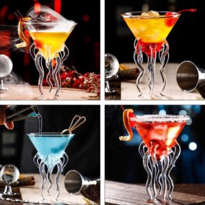 Cabilock Cocktail Drinking Cup 2pcs glass mug octopus cocktail glasses martini glasses glass goblet for aperitif bar pub martini highball glasses glasses disposable champagne glasses Glass Cups