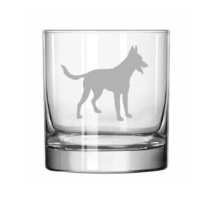 11 oz rocks whiskey highball glass belgian malinois