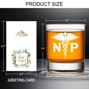 AGMDESIGN Funny Double sided Good Day Bad Day Don't Even Ask NP Registered Nurse Whiskey Glasses Gift Box , Registered Nurse Graduate Gift, Great Gift for Nurses, ARNP NP or Nursing Graduation