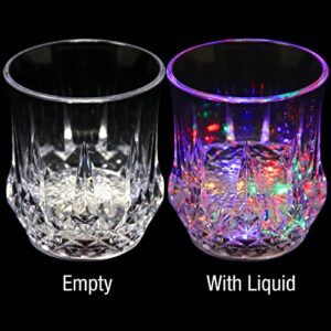 Liquid Activated Multicolor LED Glasses ~ Fun Light Up Drinking Tumblers - 6 oz. - Set of 8