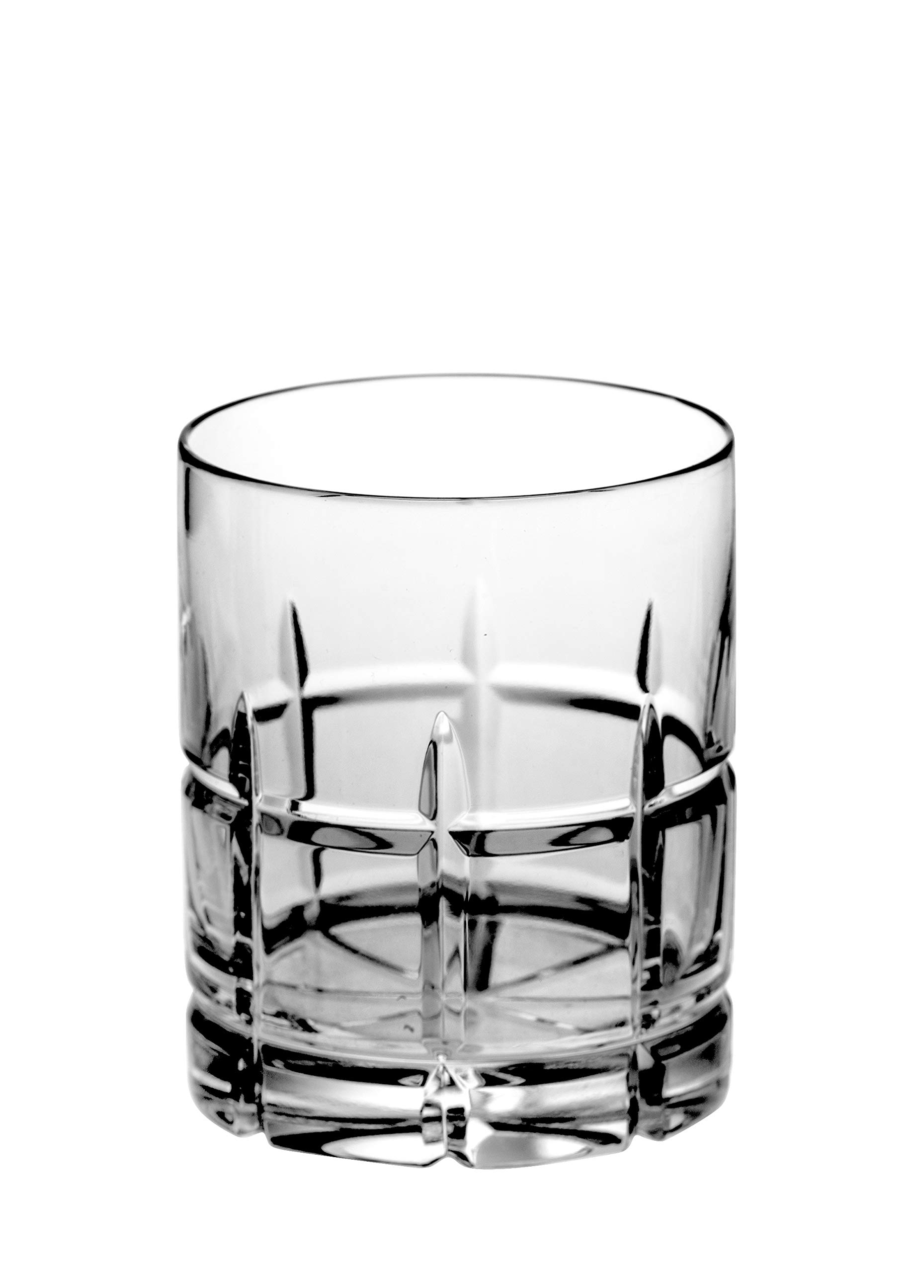 Barski Crystal Double Old Fashioned - Set of 6 Glasses - Hand Cut DOF tumblers -Tumbler Glass For Whiskey - Bourbon - Water - Beverage - Drinking Glasses - 12 oz - Made in Europe