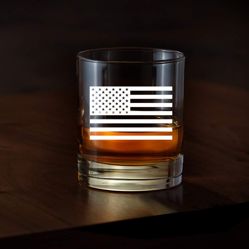 AGMdesign, Funny American Flag Whiskey Glasses, atriotism Glass gift for Whiskey lover, Veterans, Dad, Old Glory, Veterans Day, Father’s Day, 4th of July, Retirement Gifts For Men and Women