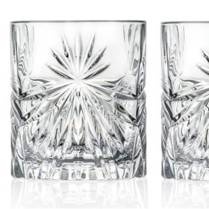 RCR Cristalleria Italiana Crystal Glass Drinkware Set (DOF Whiskey (10.65 oz) - 4 Piece)