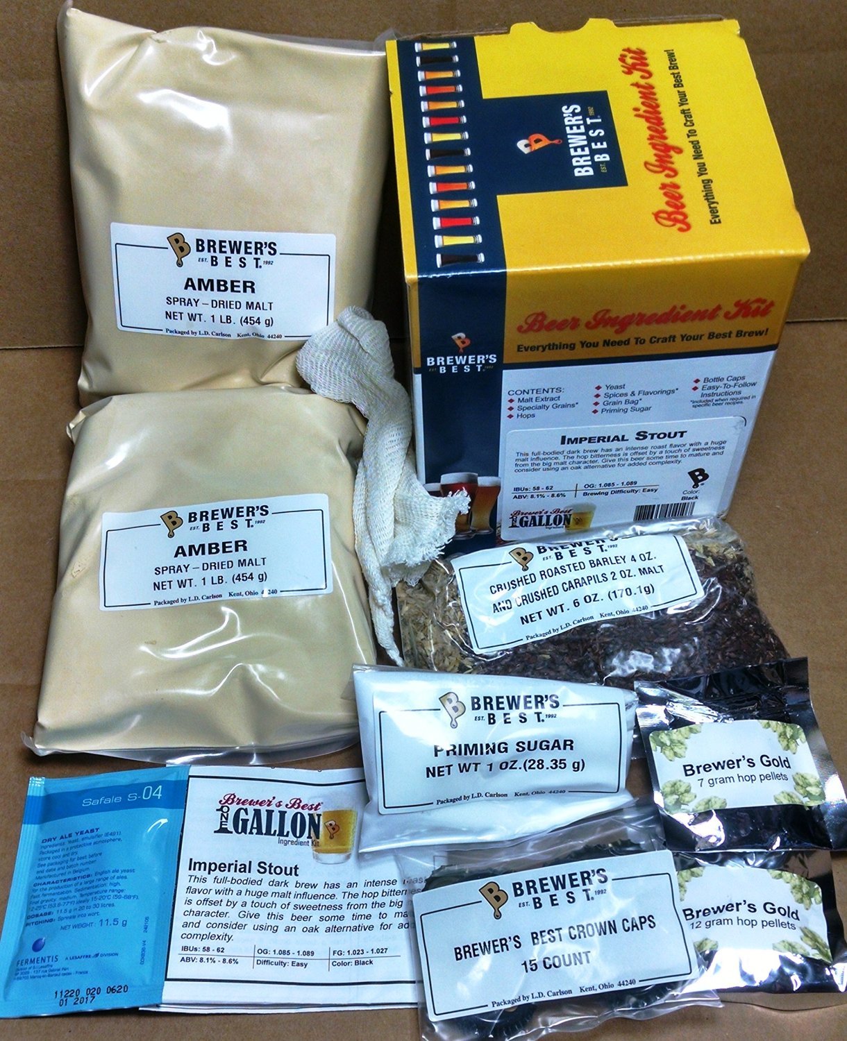 Home Brew Ohio Best One Gallon Home Brew Beer Ingredient Kit (Imperial Stout)