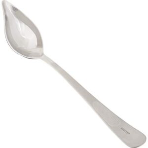 Mercer Culinary 18-8 Stainless Steel Petite Saucier Spoon with Spout, .4 oz, Silver