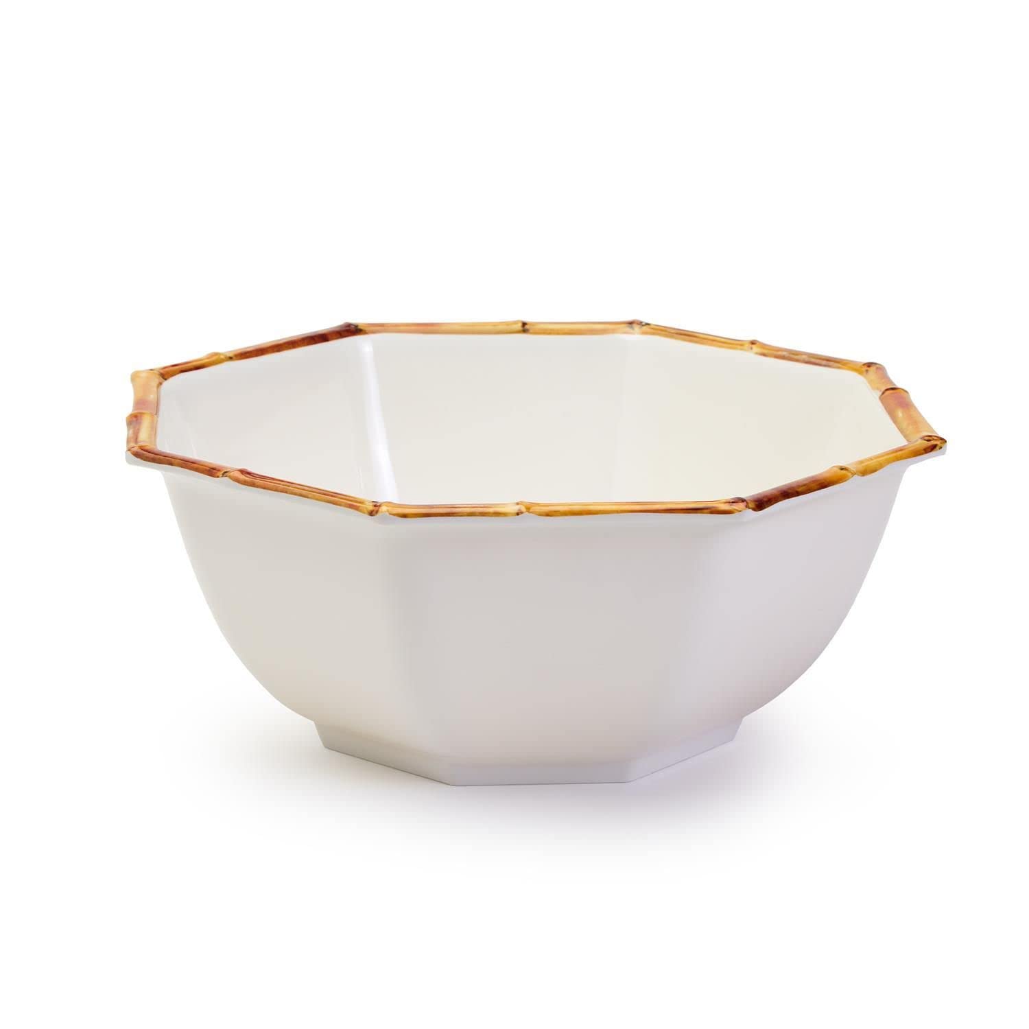 Two's Company Bamboo Touch Octagonal Serving Bowl