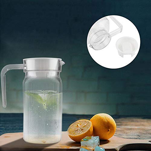 Fdit Acrylic Transparent Juice Bottle Striped Water Ice Cold Juice Jug with Lid great for Homemade Juice & Cold Tea or for Milk Bottles Reusable Drinking Bottles(500ML)