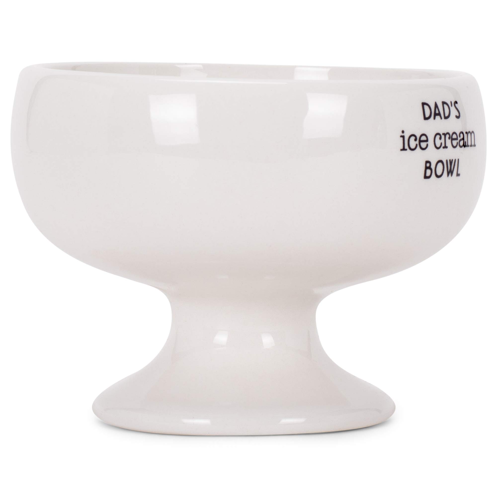 47th & Main Glossy White Ice Cream Bowl, 1-Count, Dads