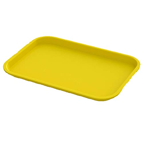 NSF Certified Plastic Serving Trays 12-Pack (12x16, Yellow)