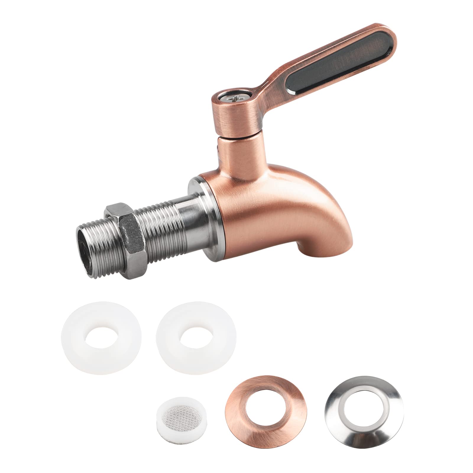 Stainless Steel Replacement Spigot Polished Finished for Beverage Dispenser Carafe Rose Gold by MUGLIO