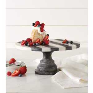 Black and White Marble Cake Pedestal