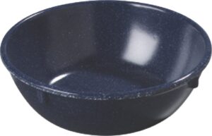 carlisle foodservice products dallas ware reusable plastic bowl for buffets, home, and restaurants, melamine, 10 ounces, café blue, (pack of 48)