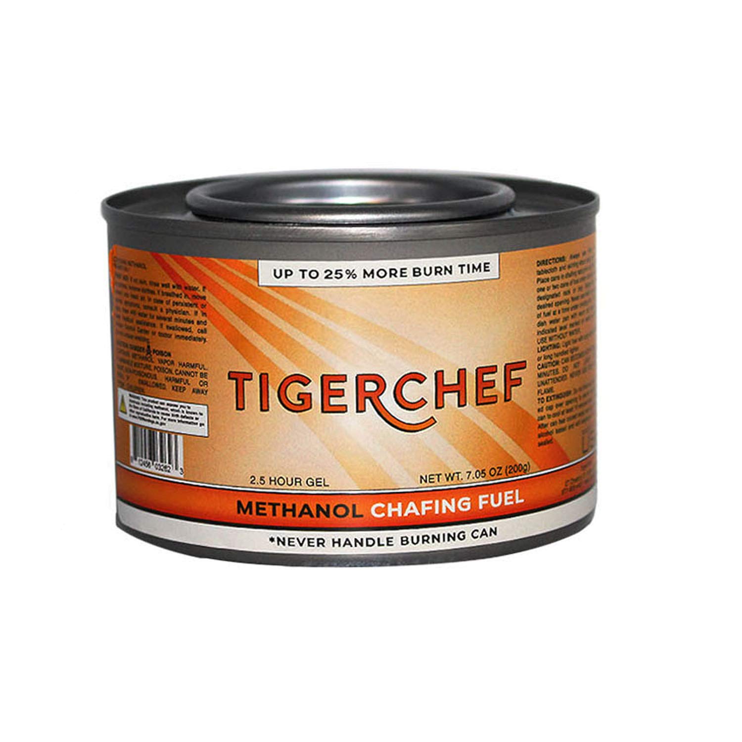 Tiger Chef Gel Fuel – 7 oz Can 2 Hour – Entertainment Cooking Fuel Cans for Birthday Parties (2)