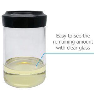 Excelity Honey Jar with Dipper and Lid Clear Glass Container for Storing and Dispensing Honey