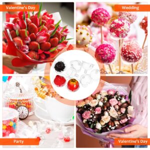 Toddmomy 100pcs Clear Chocolate Box Holder Chocolate Ball Holder Case Flower Candy Packaging Case Candy Ball Bouquet DIY Fixed Base for Birthday Wedding Party Supplies