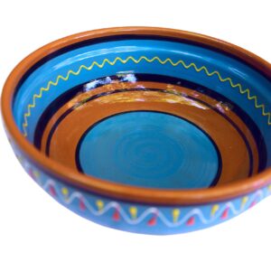 Cactus Canyon Ceramics Spanish Terracotta Deep Serving Dish, Blue