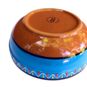 Cactus Canyon Ceramics Spanish Terracotta Deep Serving Dish, Blue